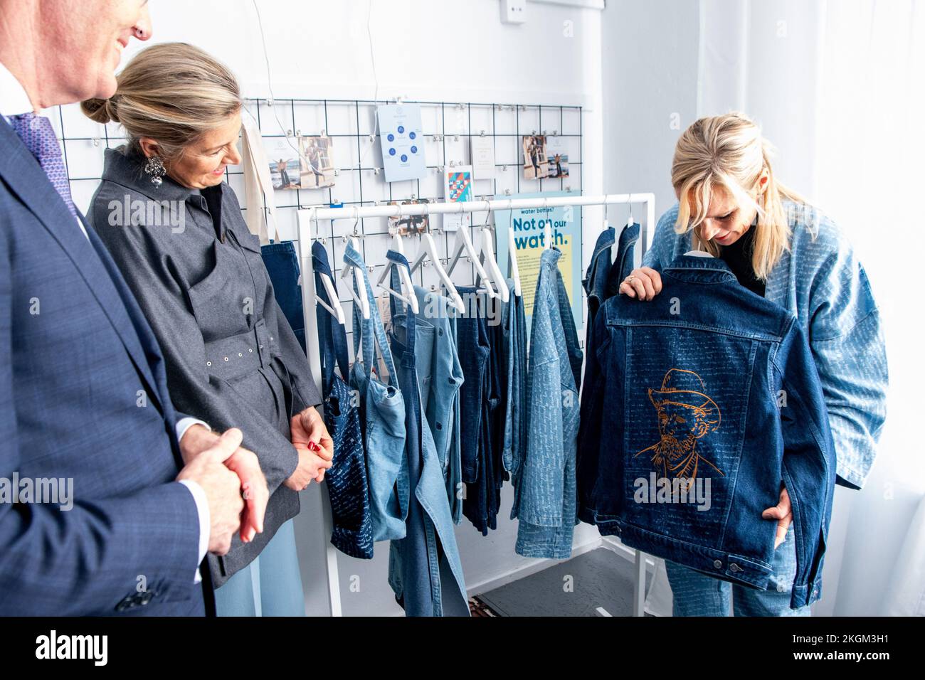 Queen Maxima of the Netherlands during a working visit to MUD Jeans in ...