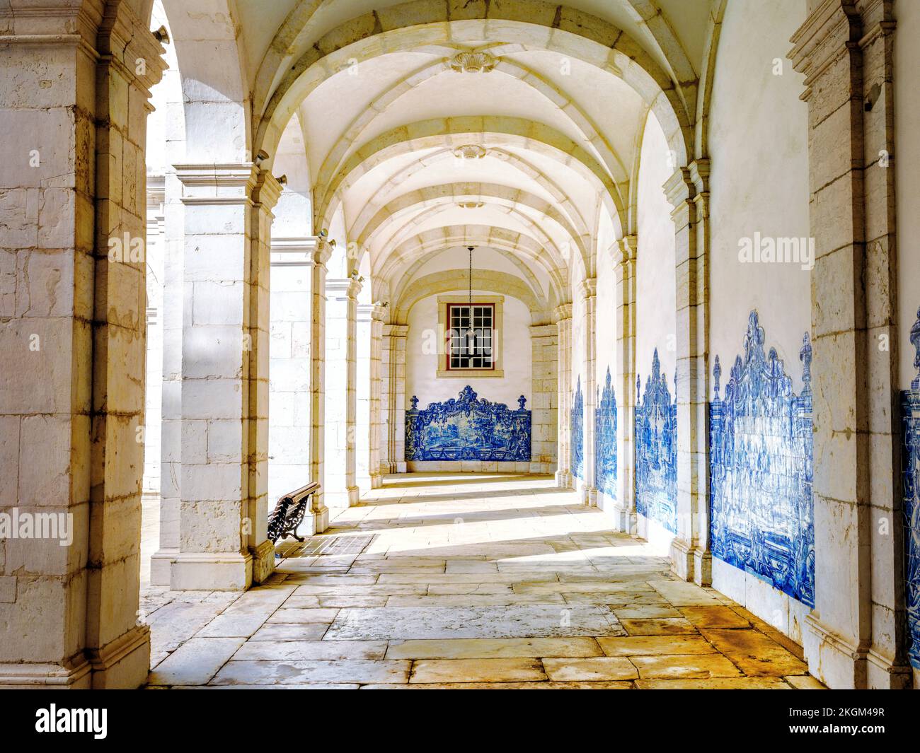 Sao Vicente de Fora Monastery, with beautiful 18th century blue Azulejo ...
