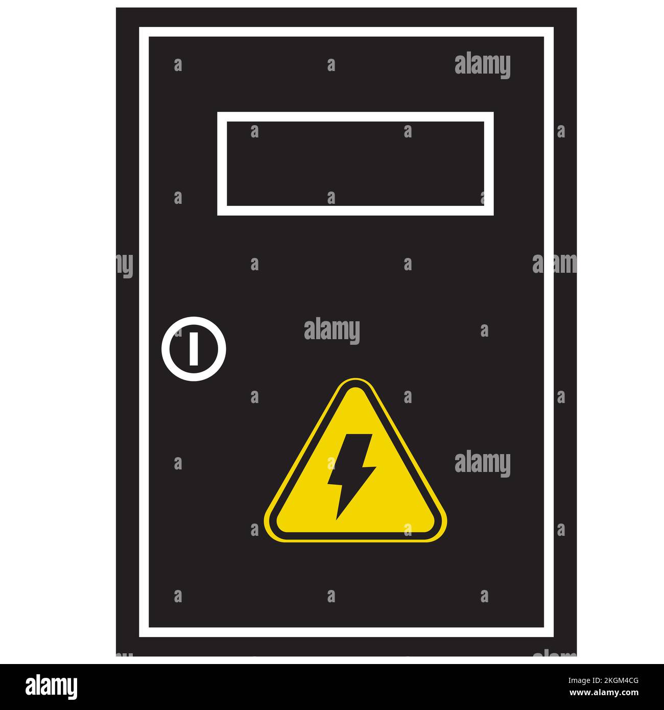 Electrical panel icon on white background. Electric panel box sign ...