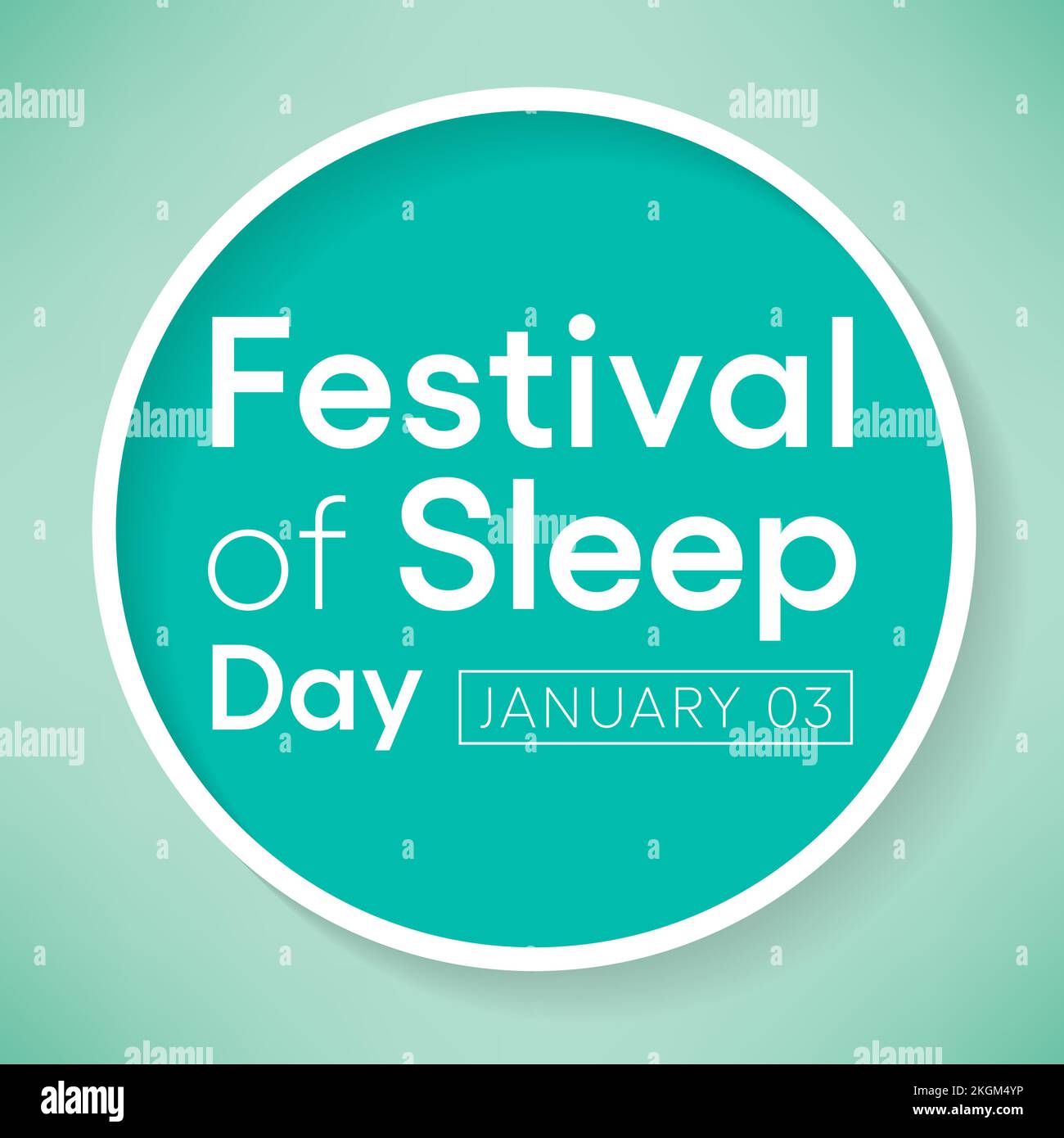 Festival of Sleep day is observed every year on January 3 Stock Vector ...