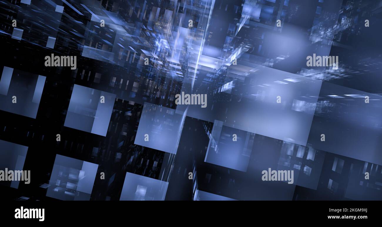 Computer generated abstract tehnology image. Three-dimensional 3D ...