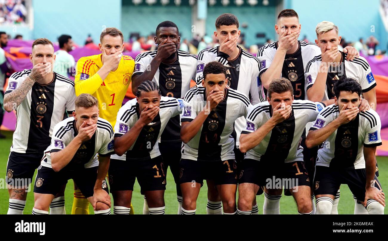 Germany team cover mouths hi-res stock photography and images - Alamy