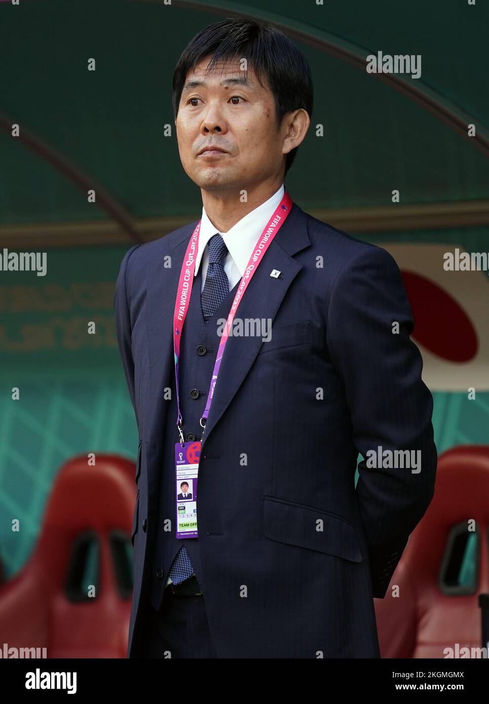 Japan manager Hajime Moriyasu during the FIFA World Cup Group E match ...