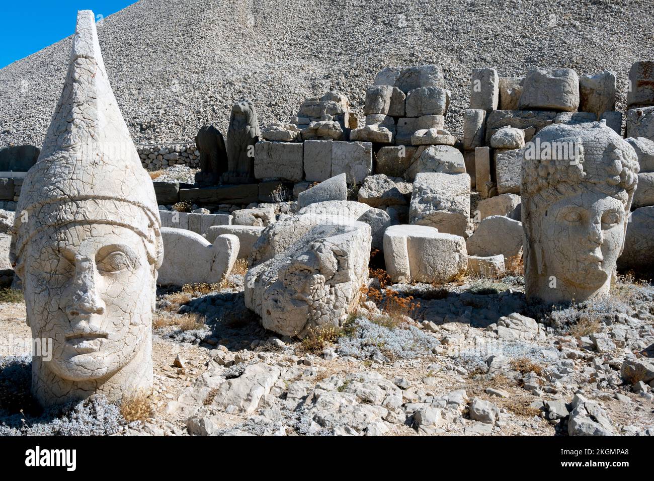 Türkei, Nemrut Dagi, Westterrasse Stock Photo - Alamy
