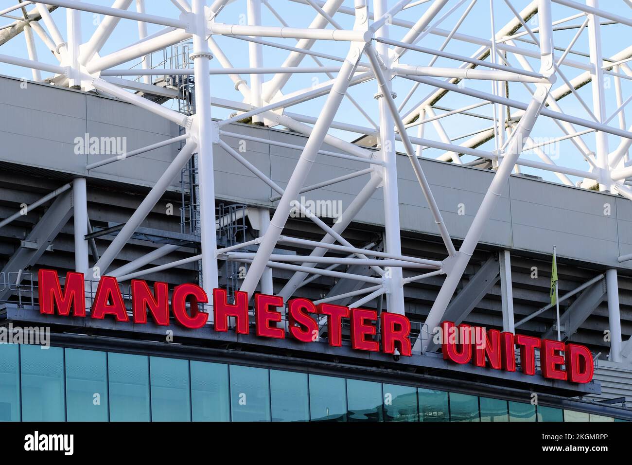 Outside Manchester United FC, Old Trafford, Manchester, UK Stock Photo ...