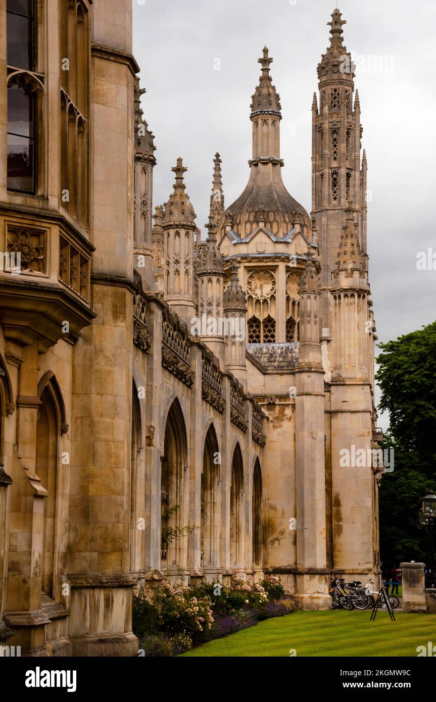 Gothic spires of King's College, Cambridge University, Cambridge ...