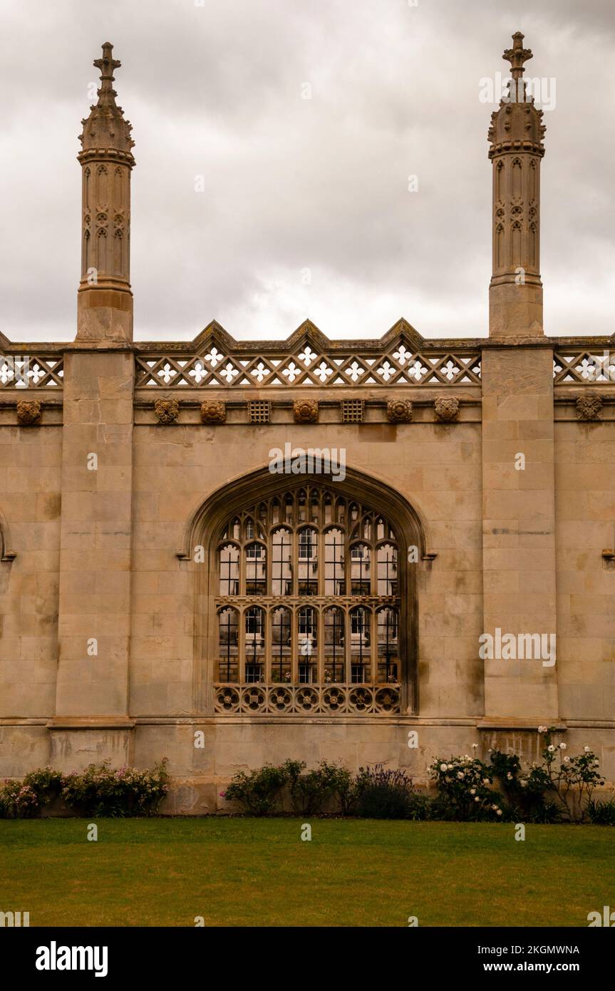 Open Gothic tracery screen at King's College, Cambridge University ...