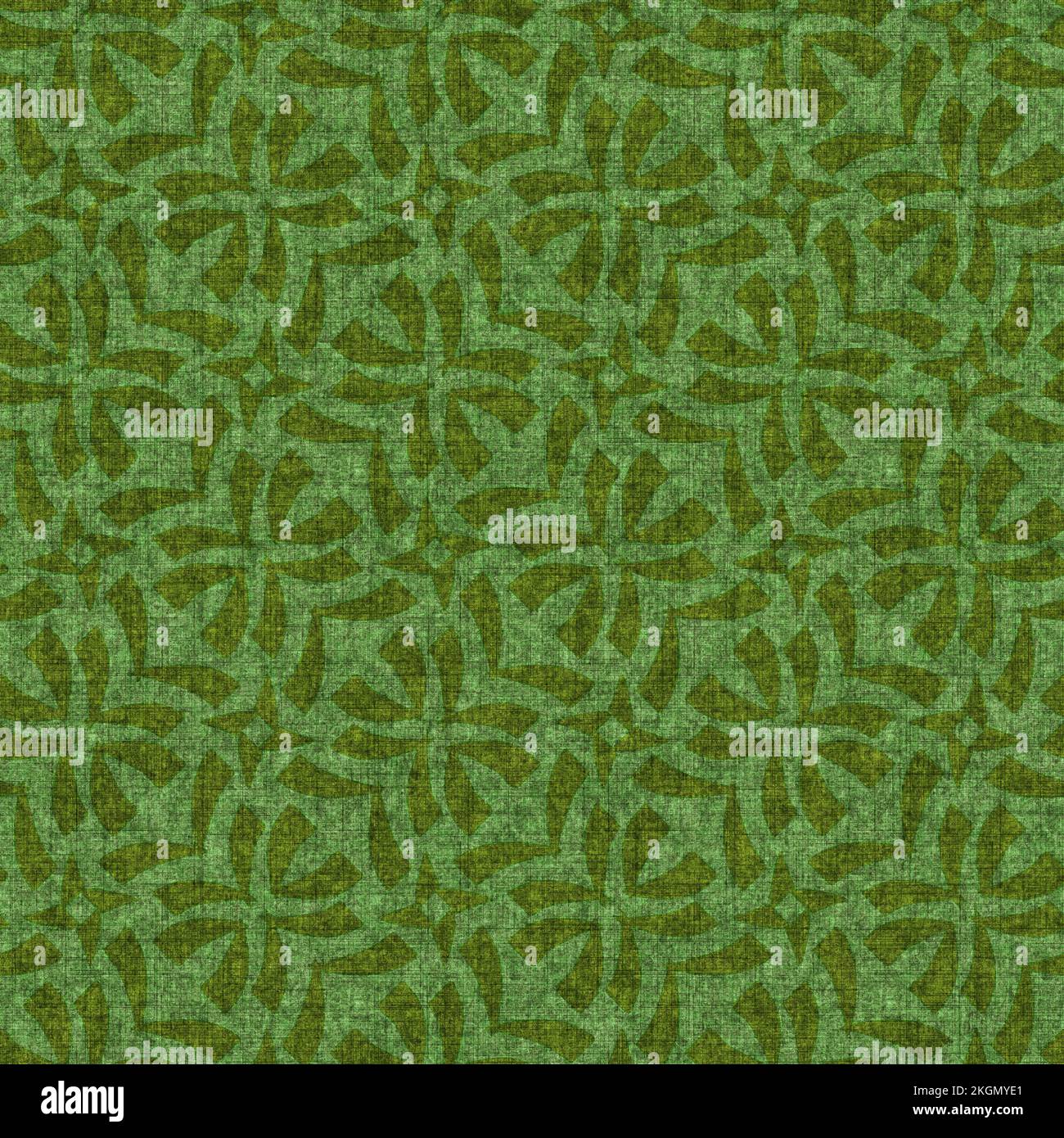 Green retro 1960s linen seamless pattern. Forest style vintage for ...