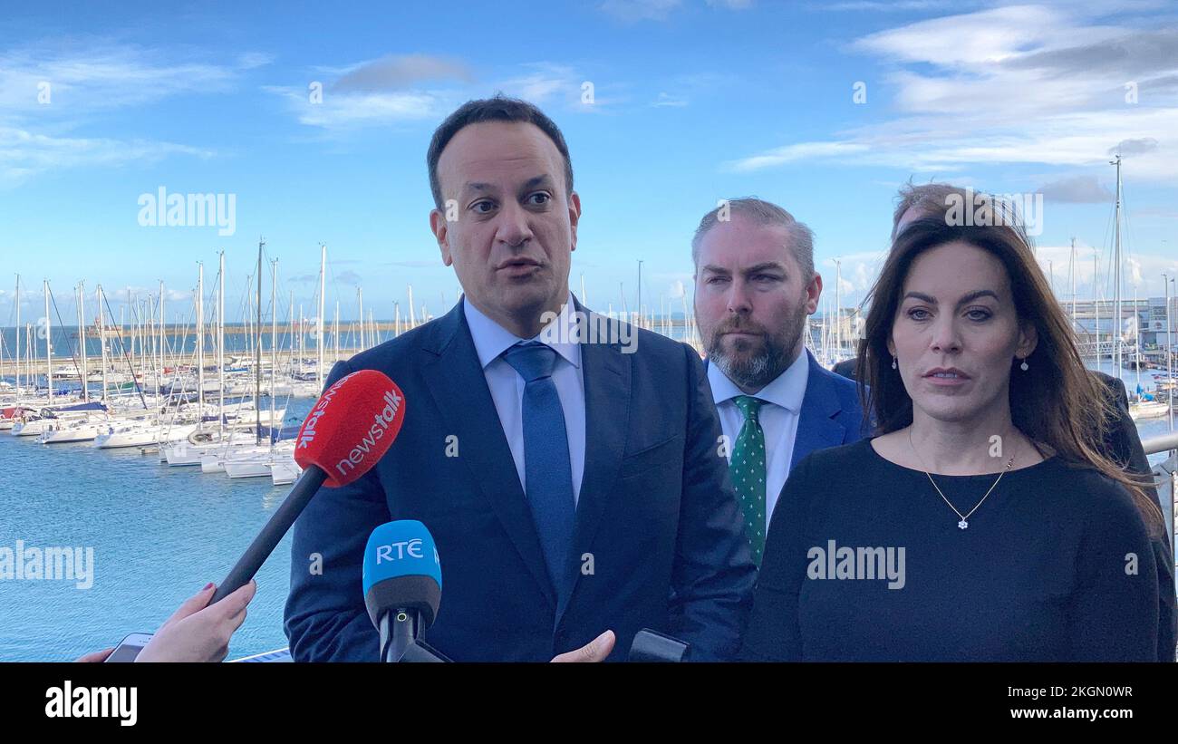 Tanaiste Leo Varadkar and Fine Gael TD Jennifer Carroll MacNeill at the ...