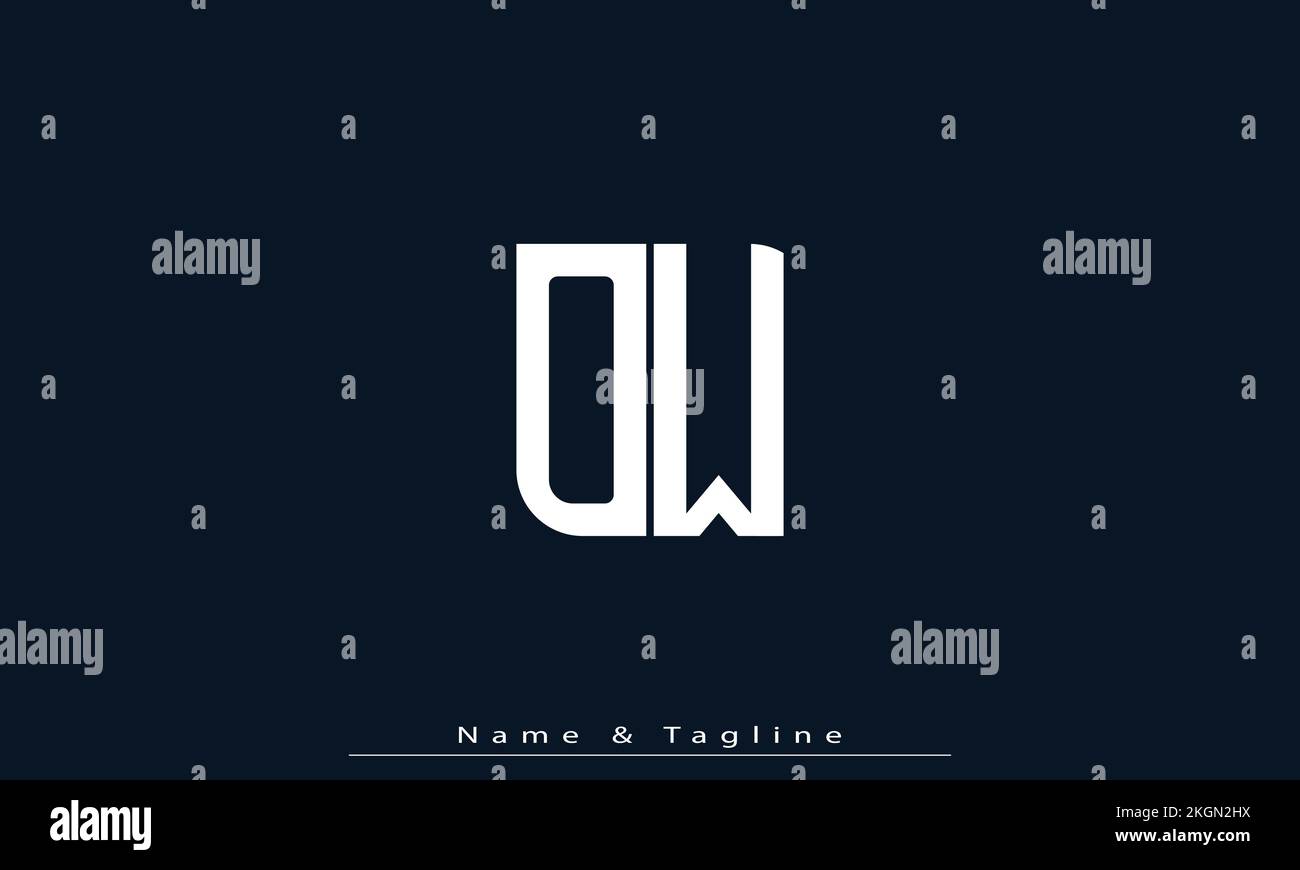 Alphabet letters Initials Monogram logo OW , WO Stock Vector Image & Art - Alamy