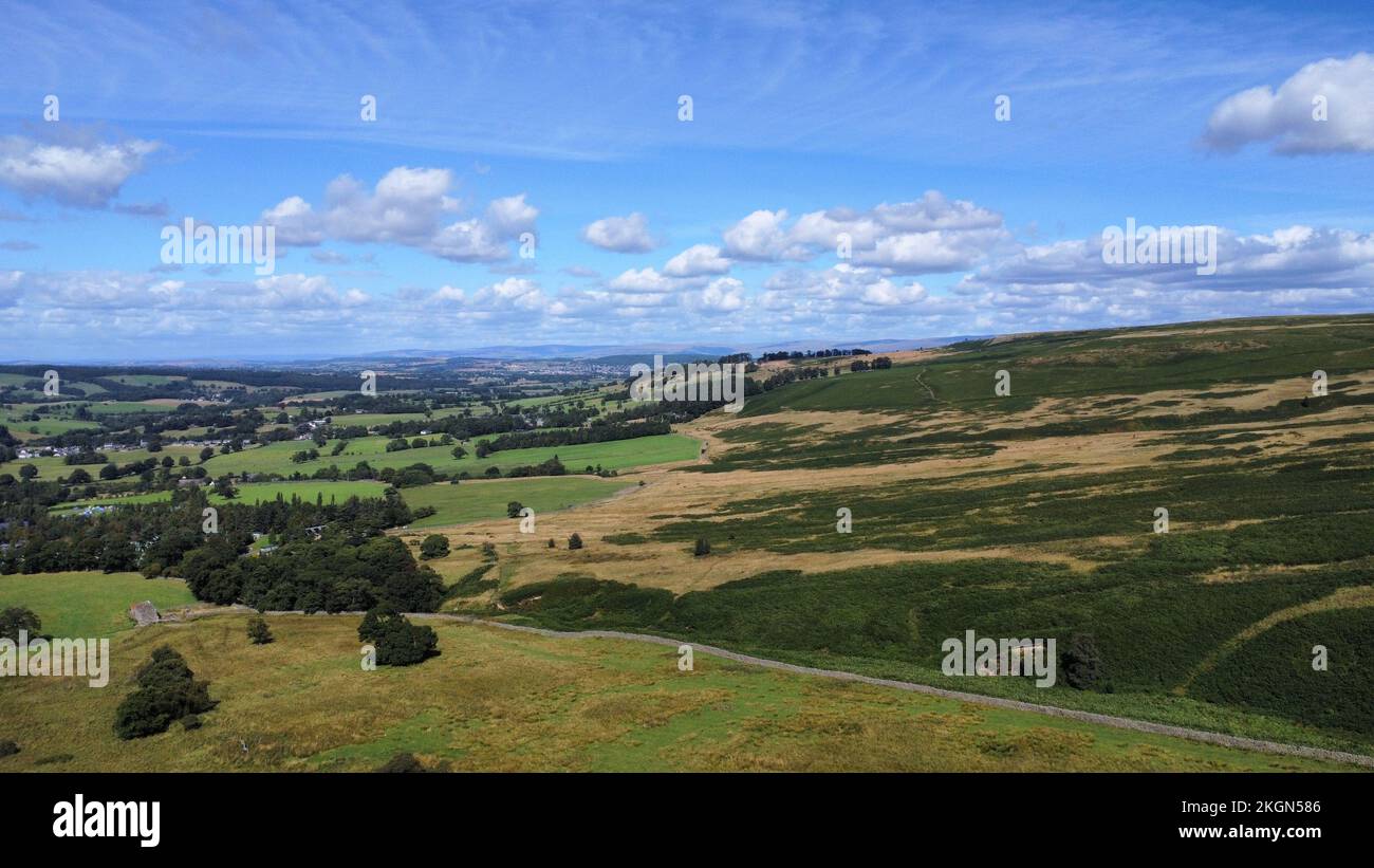 An aerial view of a beautiful countryside landscape Stock Photo - Alamy