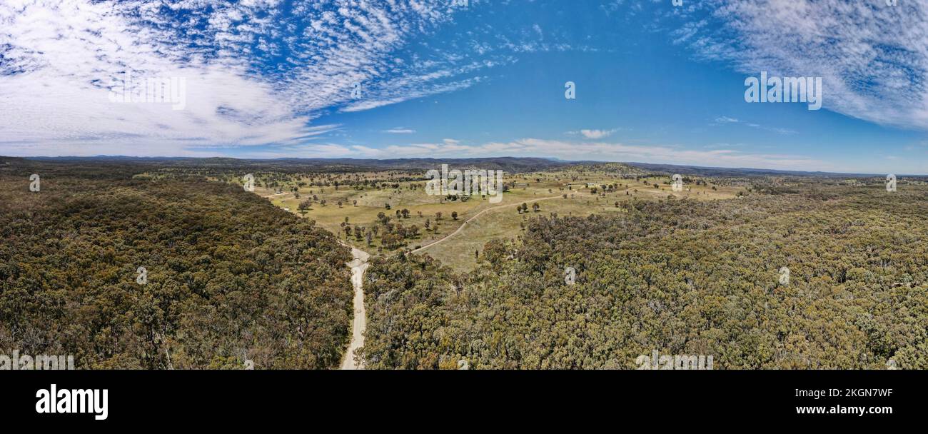 A panoramic view of the beautiful countryside in New South Wales ...