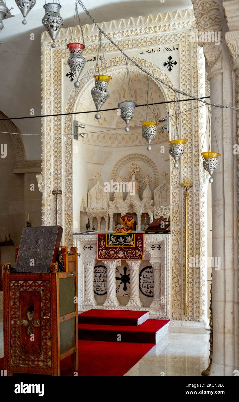 Türkei, Midyat, syrisch-orthodoxe Mor-Barsaumo-Kirche Stock Photo - Alamy