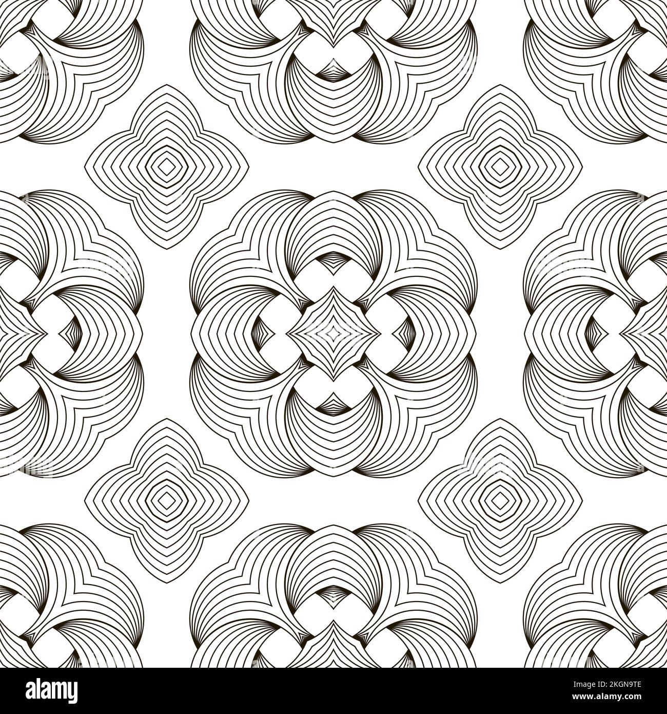 Seamless black and white twirl pattern Cut Out Stock Images & Pictures ...