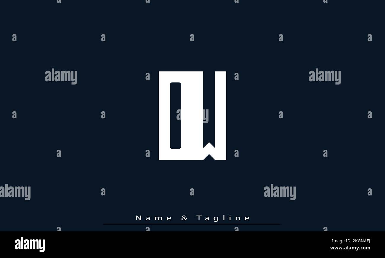 Alphabet letters Initials Monogram logo OW , WO Stock Vector Image ...