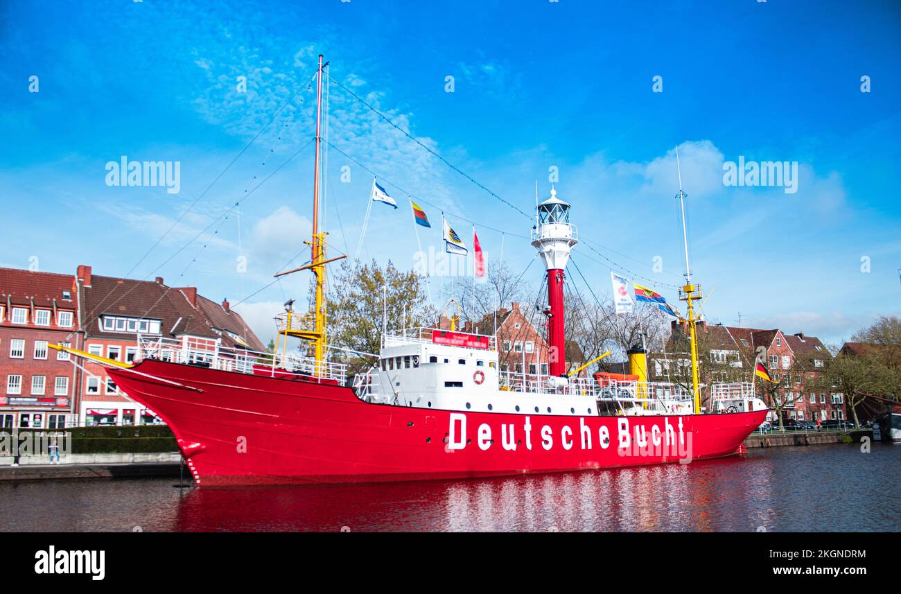 A beautiful shot of the historic ship "Deutsche Bucht", Emden, Germany ...
