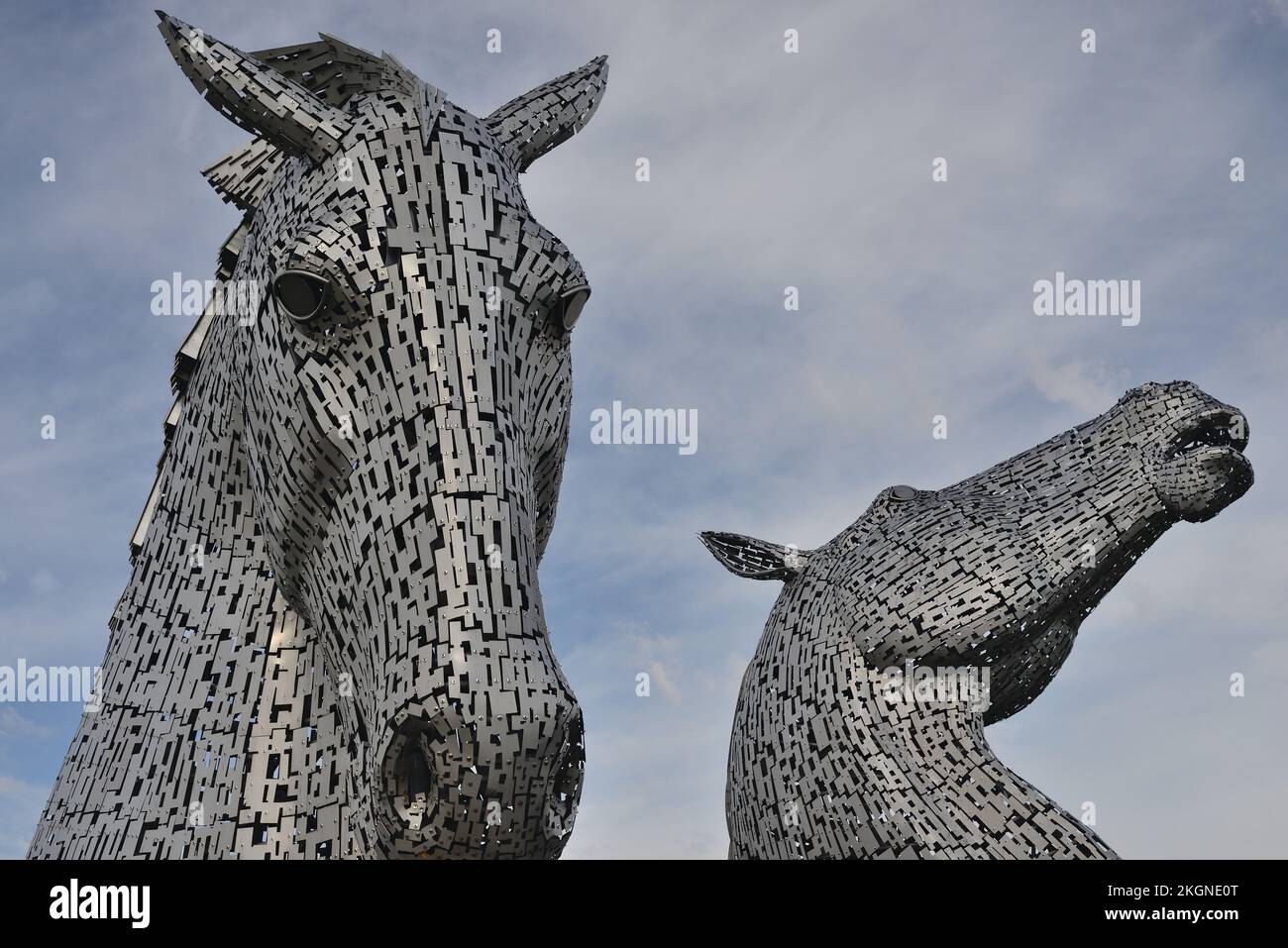 The Kelpies at The Helix country park, Falkirk, Scotland Stock Photo ...