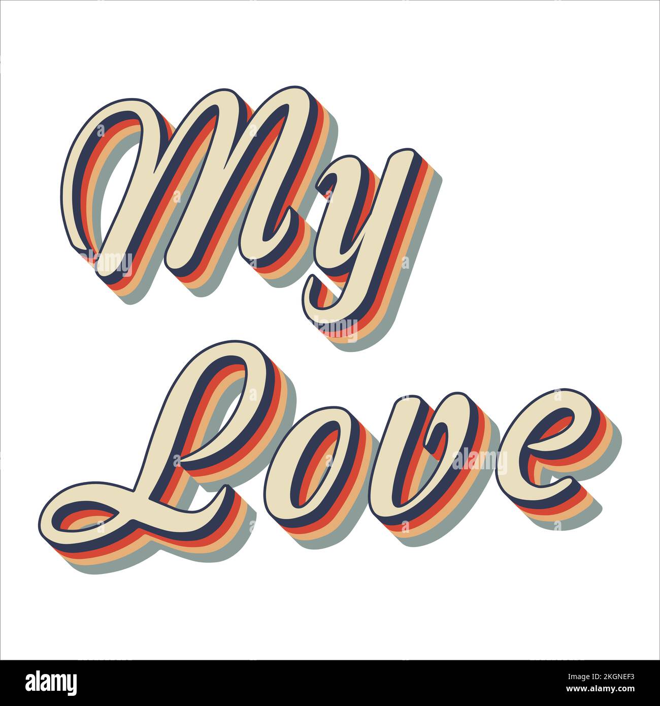 My love 3D Illustration, My Love in 3d text Stock Vector Image & Art ...