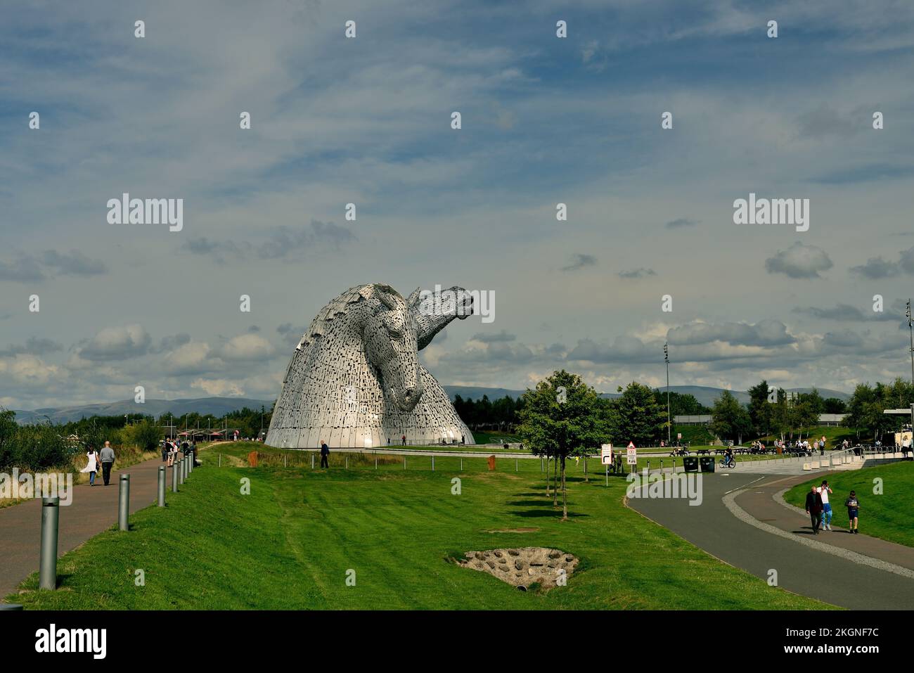 The Kelpies at The Helix country park, Falkirk, Scotland Stock Photo ...