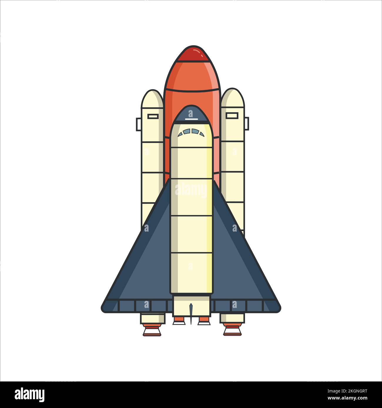 space exploration space shuttle icon cartoon vector illustration ...