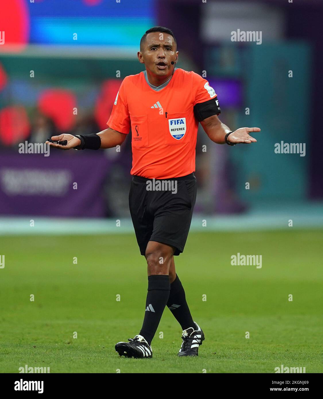 Referee Ivan Cisneros during the FIFA World Cup Group E match at the ...