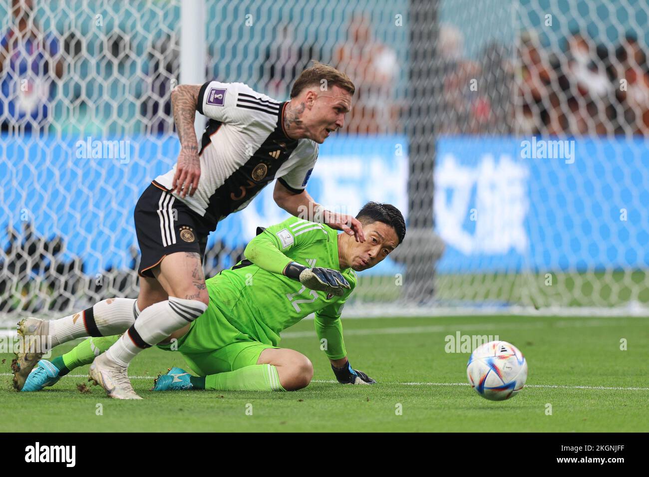 Ar-Rajjan, Qatar. November 23, 2022 David Raum, Shuichi Gonda during ...