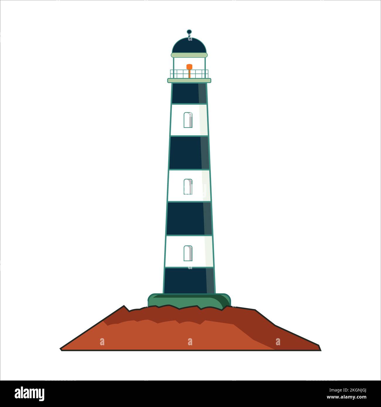 Rock island harbor on Stock Vector Images - Alamy