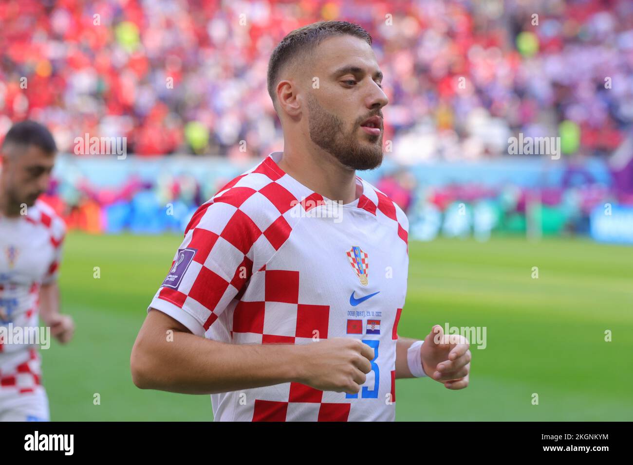 Al Khor, Qatar. 23rd Nov, 2022. Nikola Vlasic of Croatia looks on ...