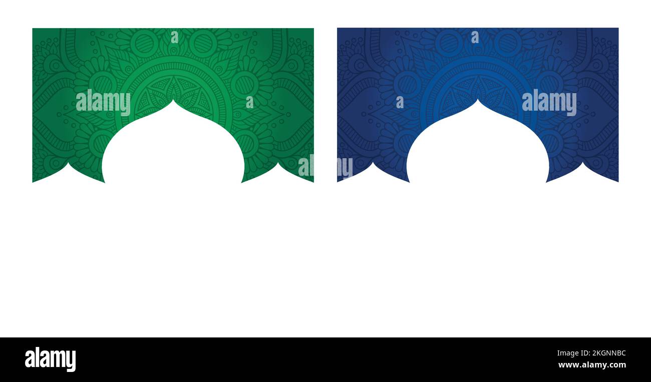 Eid Mubarak greeting card design, Islamic religion vector illustration ...