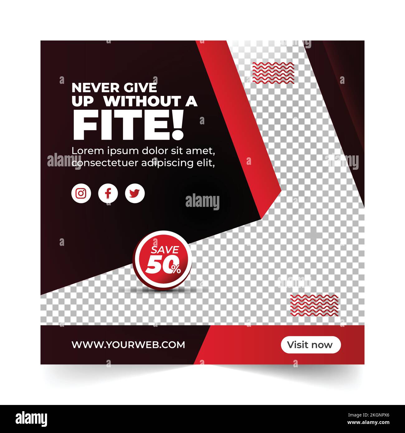 fitness gym sale social media post design template, Social Media Post ...