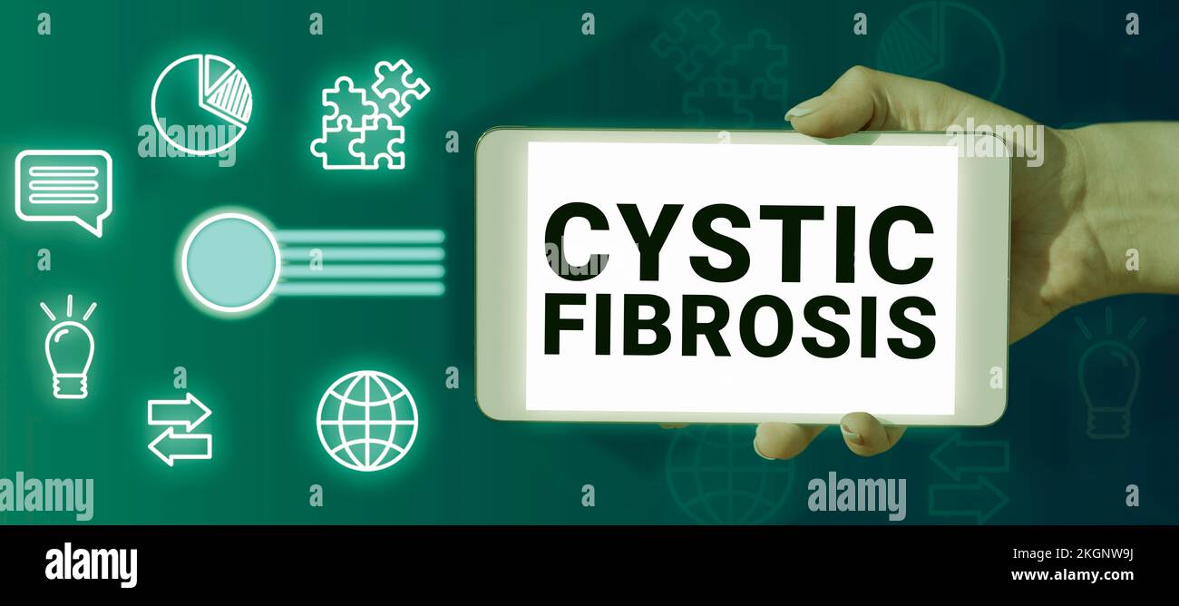 Inspiration showing sign Cystic Fibrosis. Internet Concept a hereditary ...