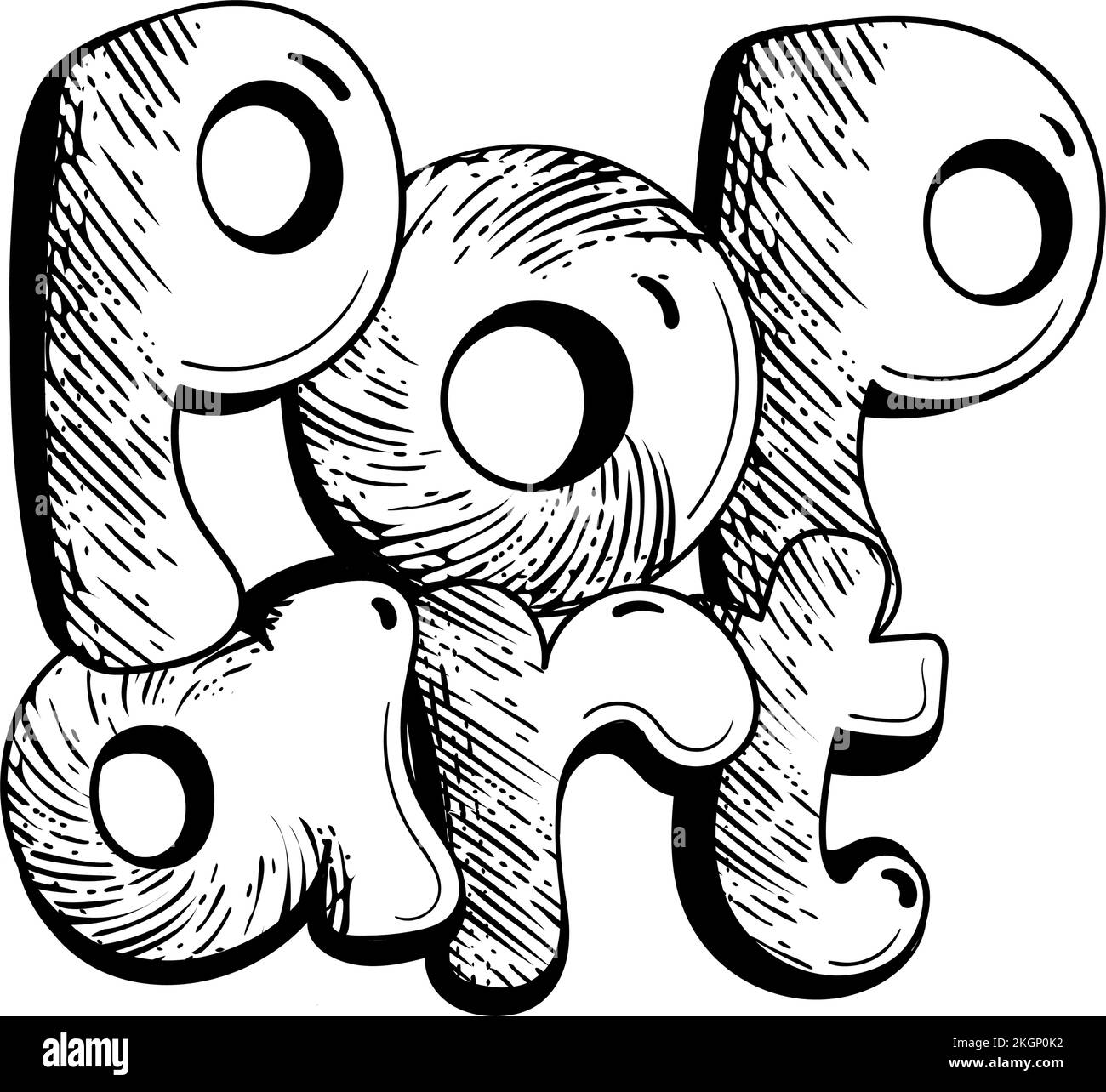 Isolated sketch of pop art text Vector Stock Vector Image & Art - Alamy