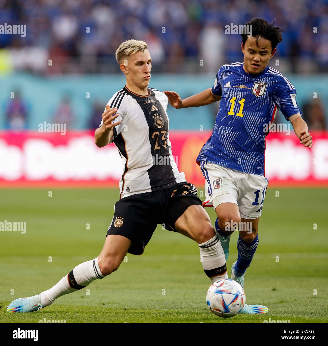 Doha, Qatar. 23rd Nov, 2022. SCHLOTTERBECK Nico of Germany disputes the ...