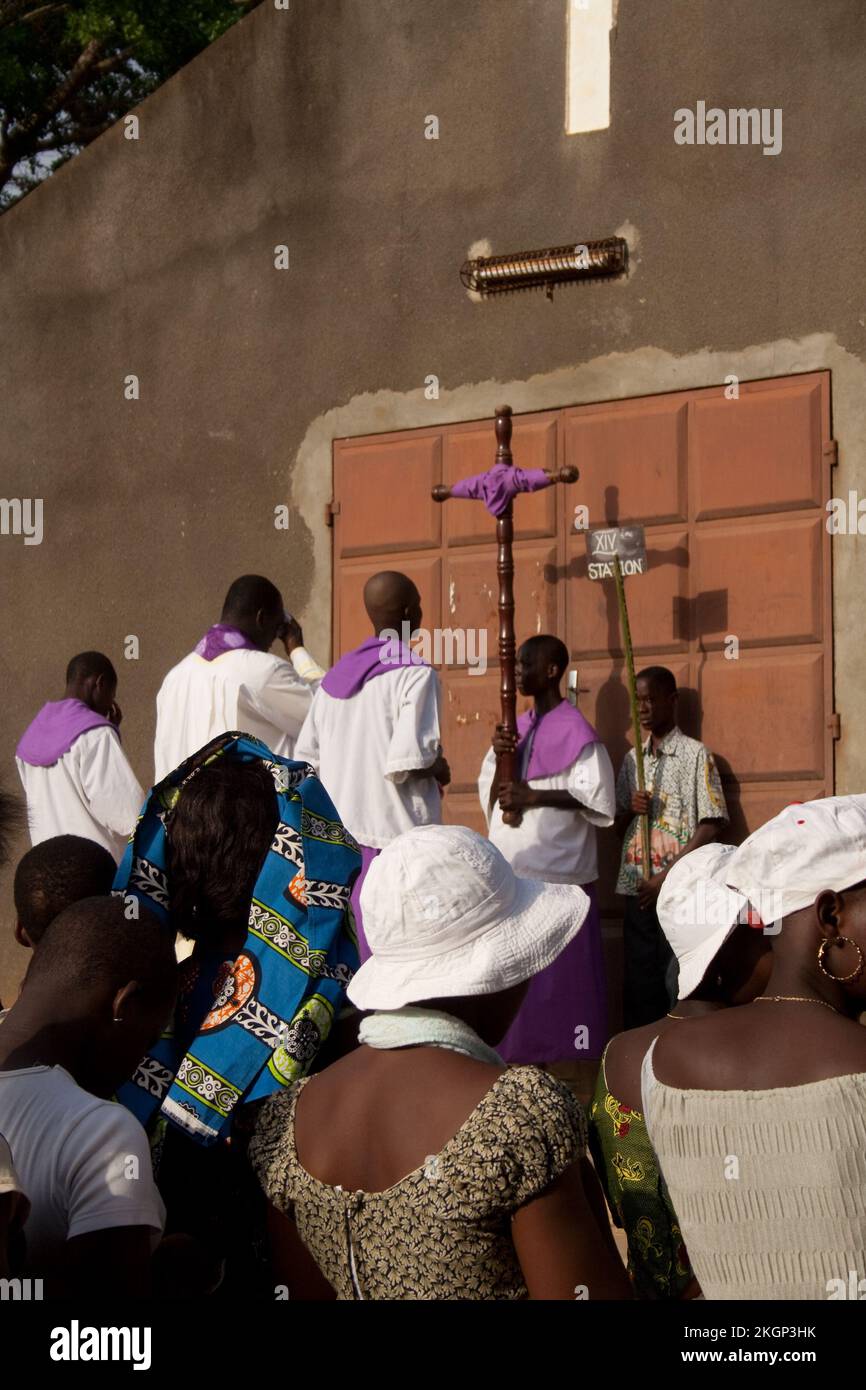 Easter Church Service, Catholic Church, Couffo-Mono, Benin Stock Photo ...