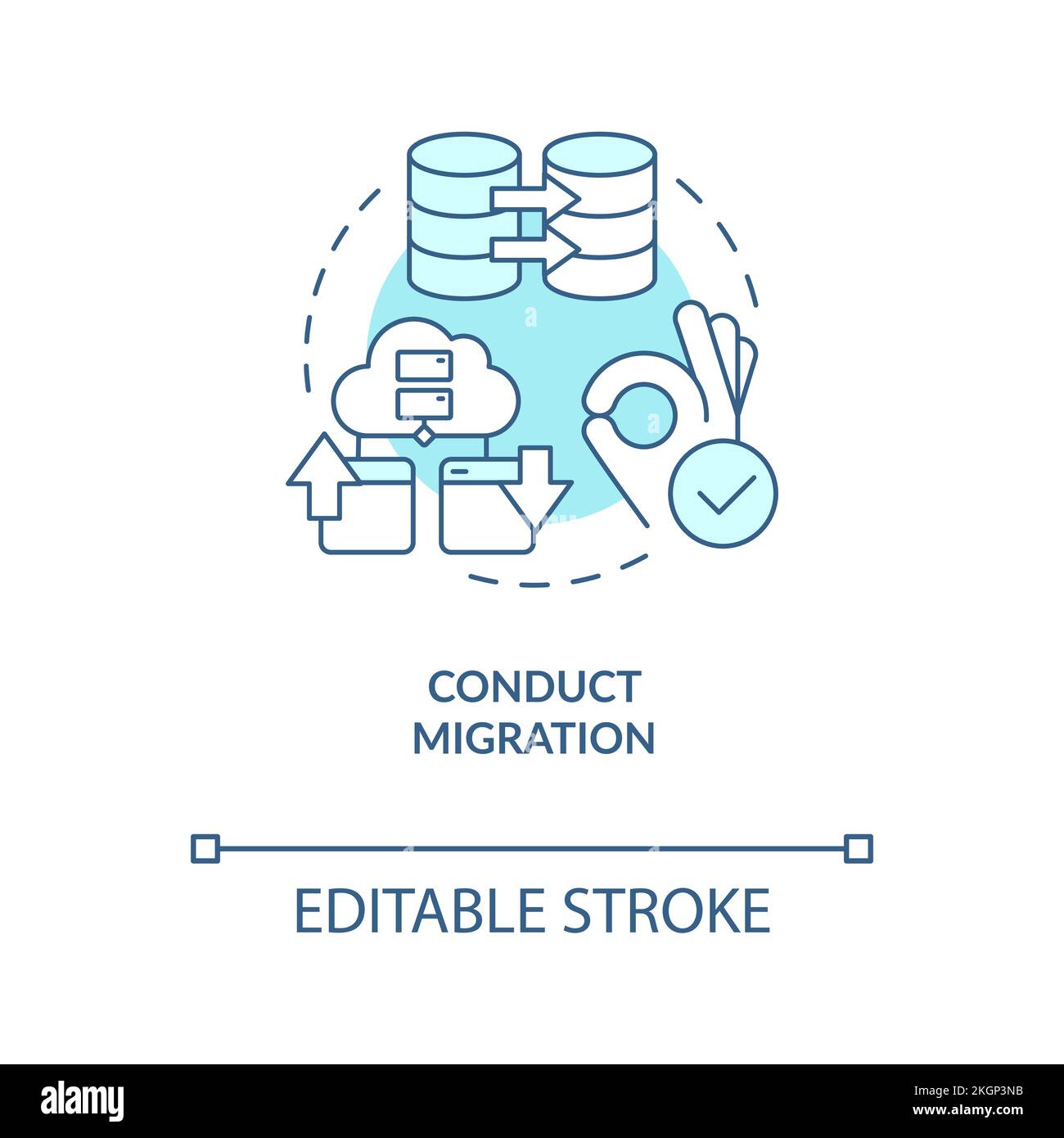 Conduct migration turquoise concept icon Stock Vector Image & Art - Alamy