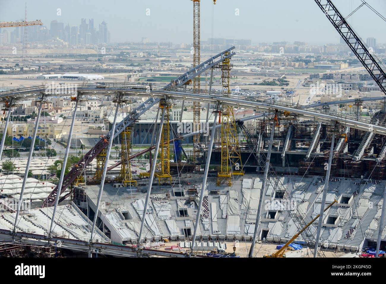 QATAR, Doha, construction site Khalifa International Stadium for FIFA ...