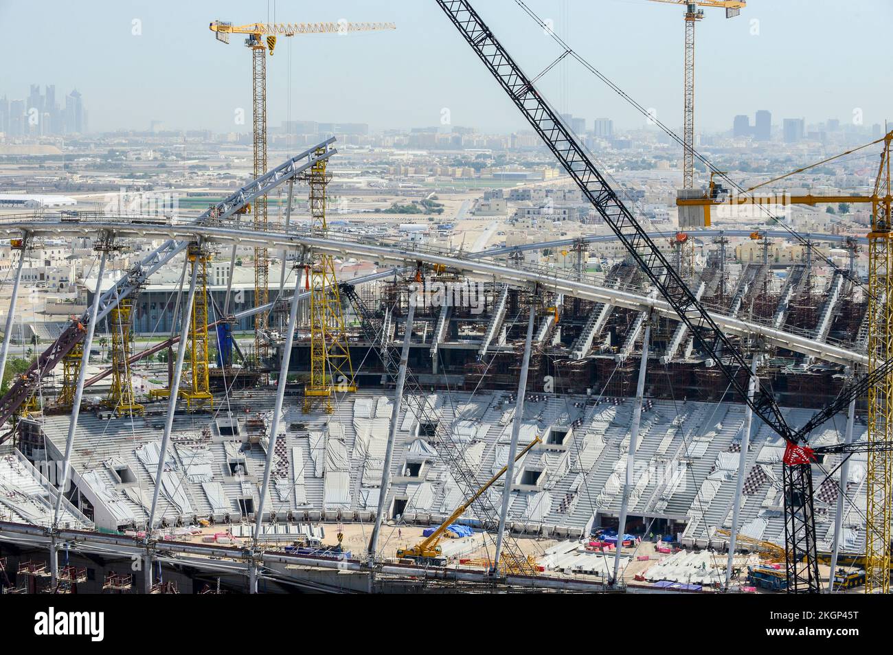 QATAR, Doha, construction site Khalifa International Stadium for FIFA ...