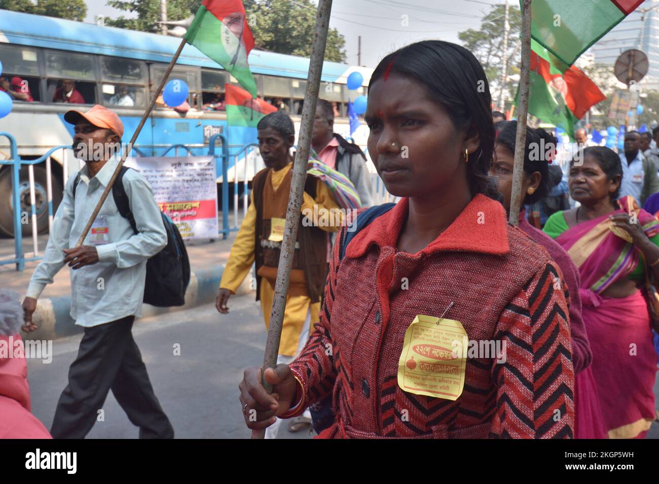 Nov 22, 2022, Kolkata, India: Artists of the 'Paschimbanga Samajik Nyay ...