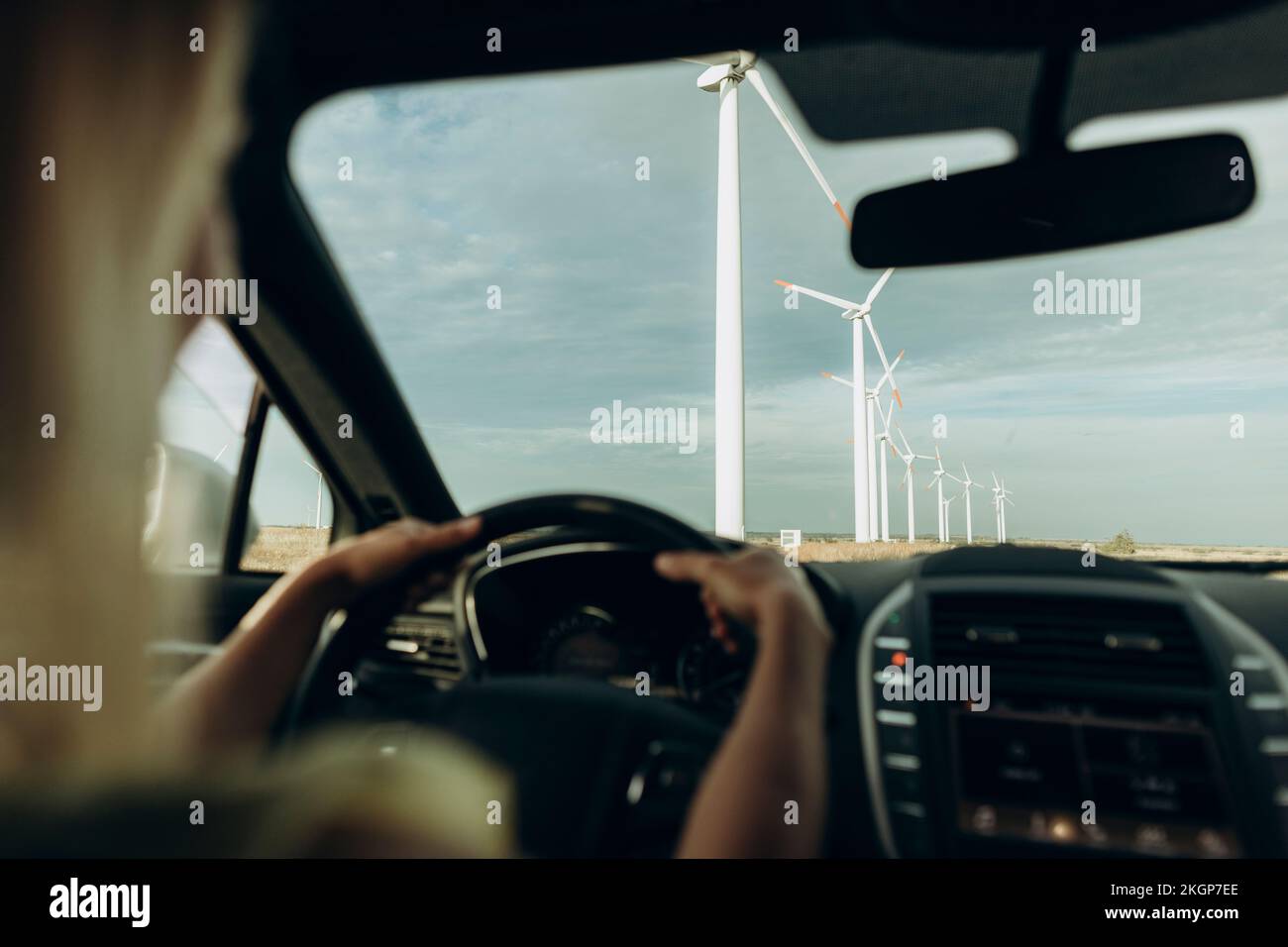 Female hands wind turbine hi-res stock photography and images - Alamy