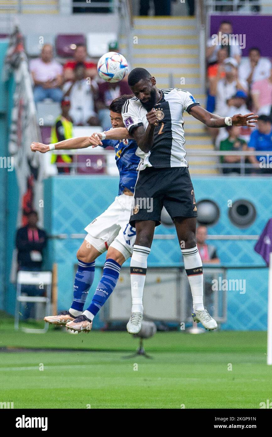 Doha, Qatar. 23rd Nov, 2022. Antonio Rüdiger of Germany during a match ...
