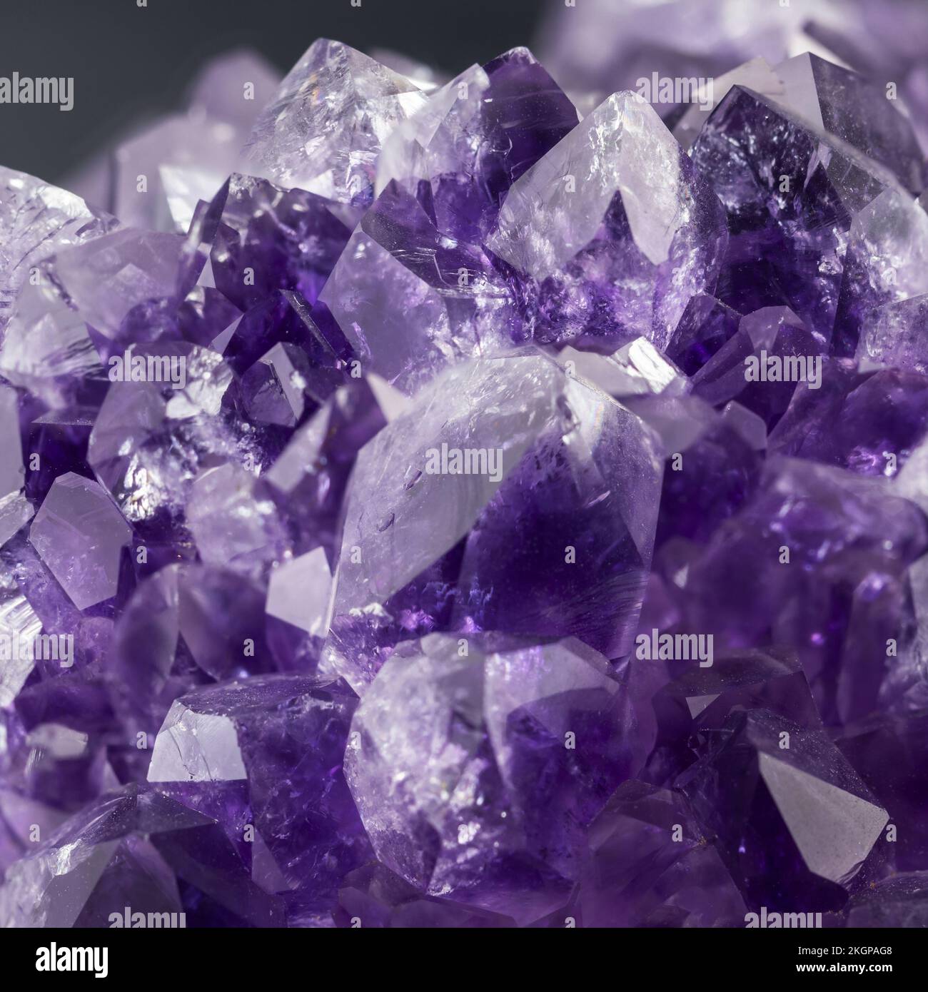 Amethyst quartz mineral specimen Stock Photo - Alamy