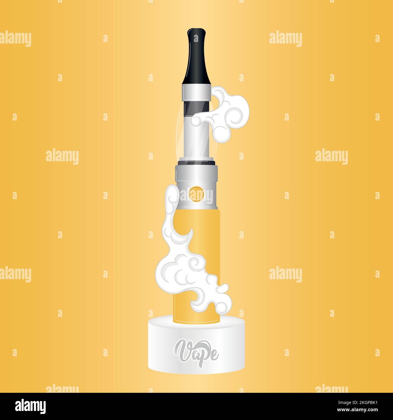 Isolated yellow electronic cigarette icon Vector Stock Vector Image ...