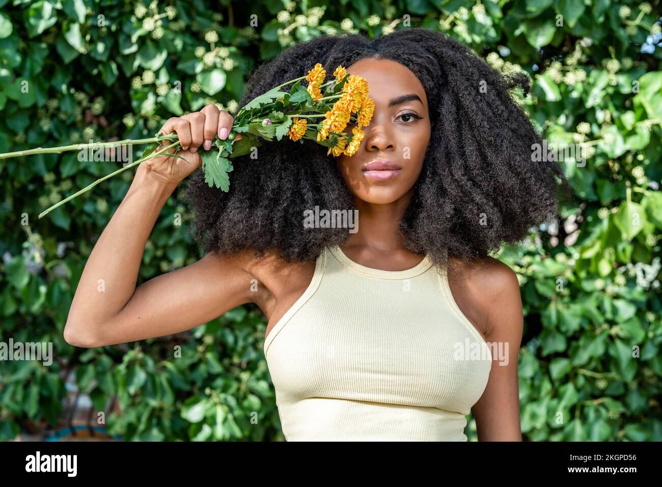 Woman flower flowers plant hi-res stock photography and images - Alamy