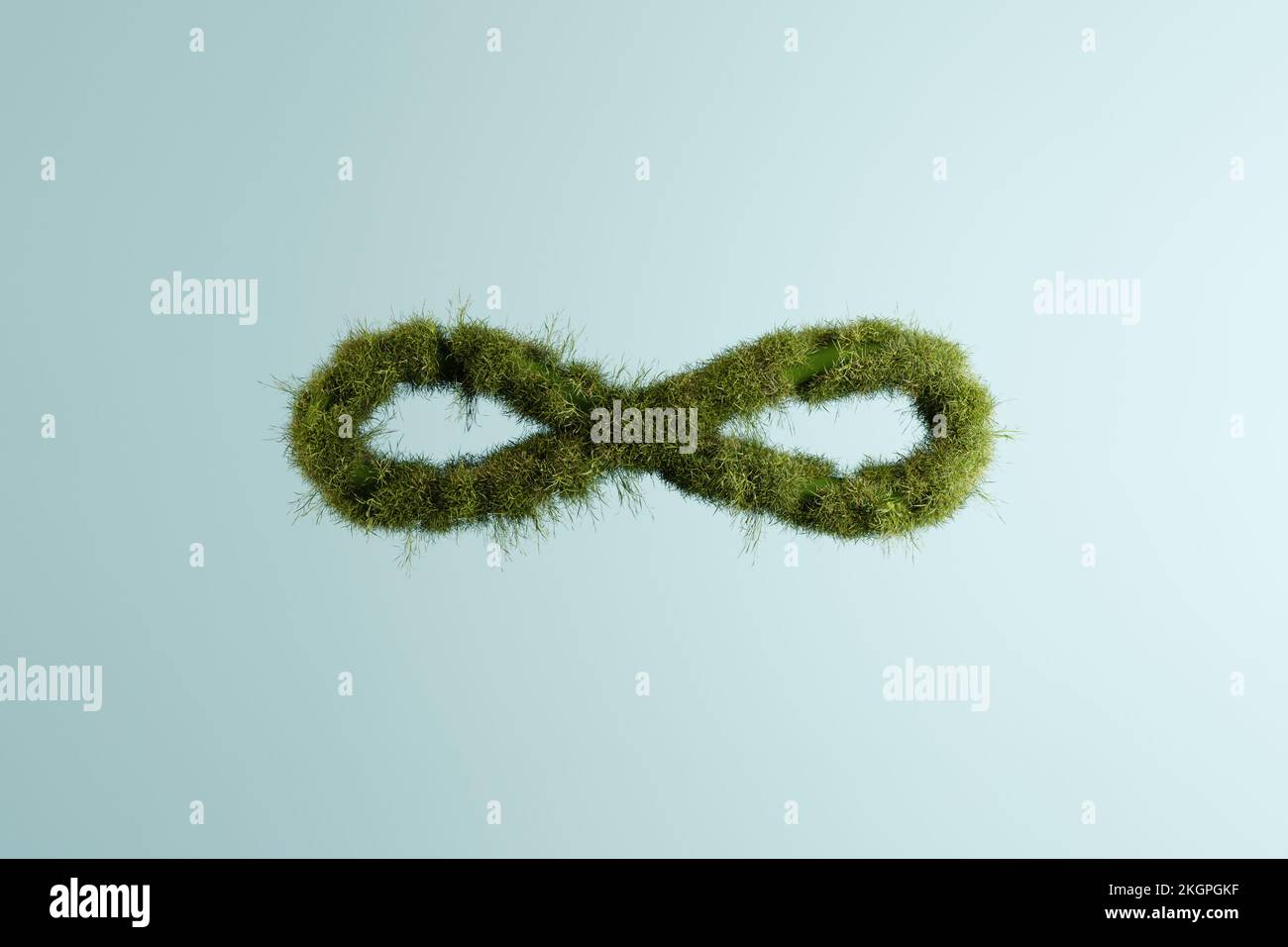 Three dimensional render of infinity symbol made of grass Stock Photo ...