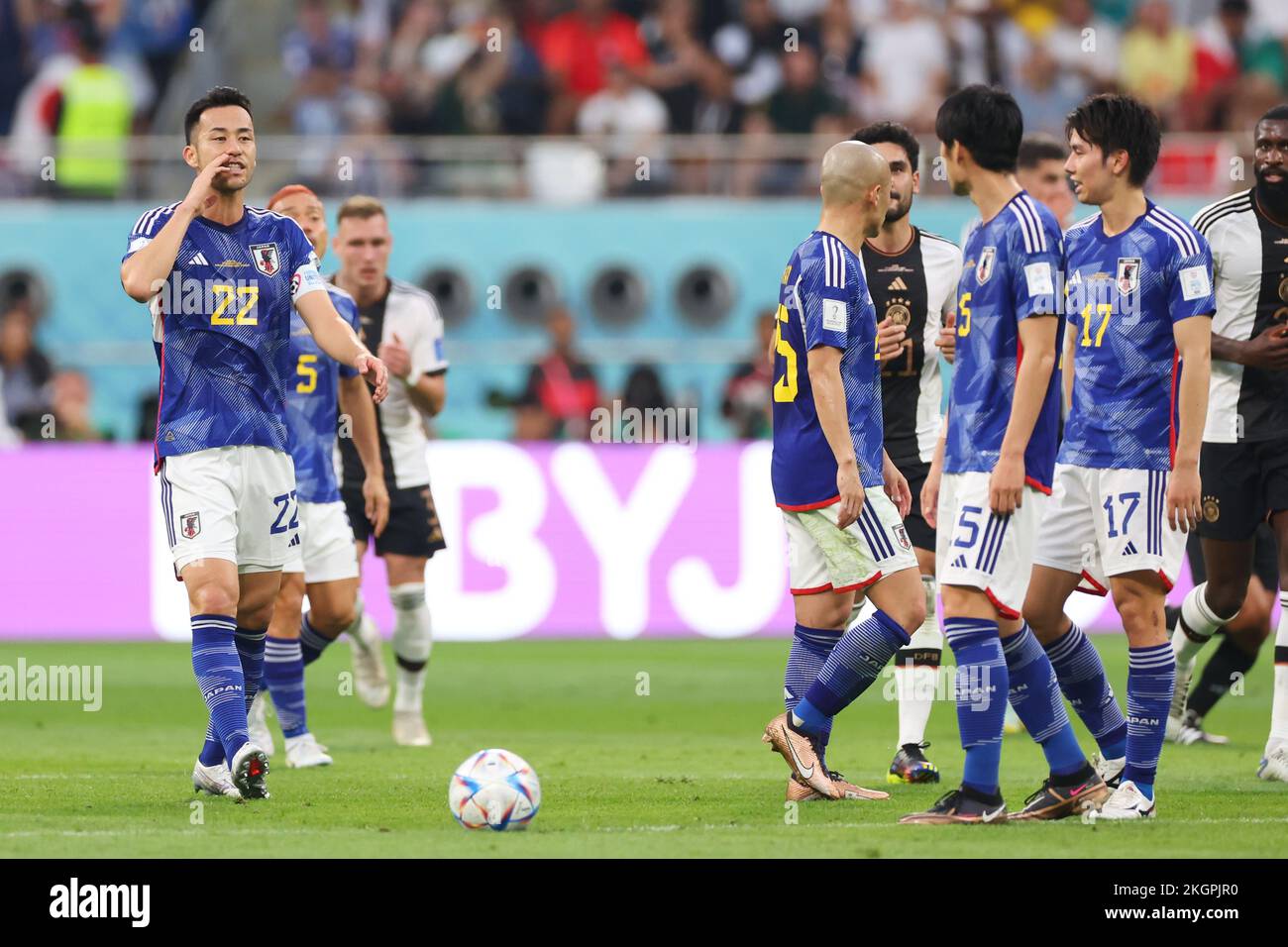 Al Rayyan, Qatar, November 23, 2022. Al Rayyan, Qatar. 23rd Nov, 2022. (L-R) Maya Yoshida ...