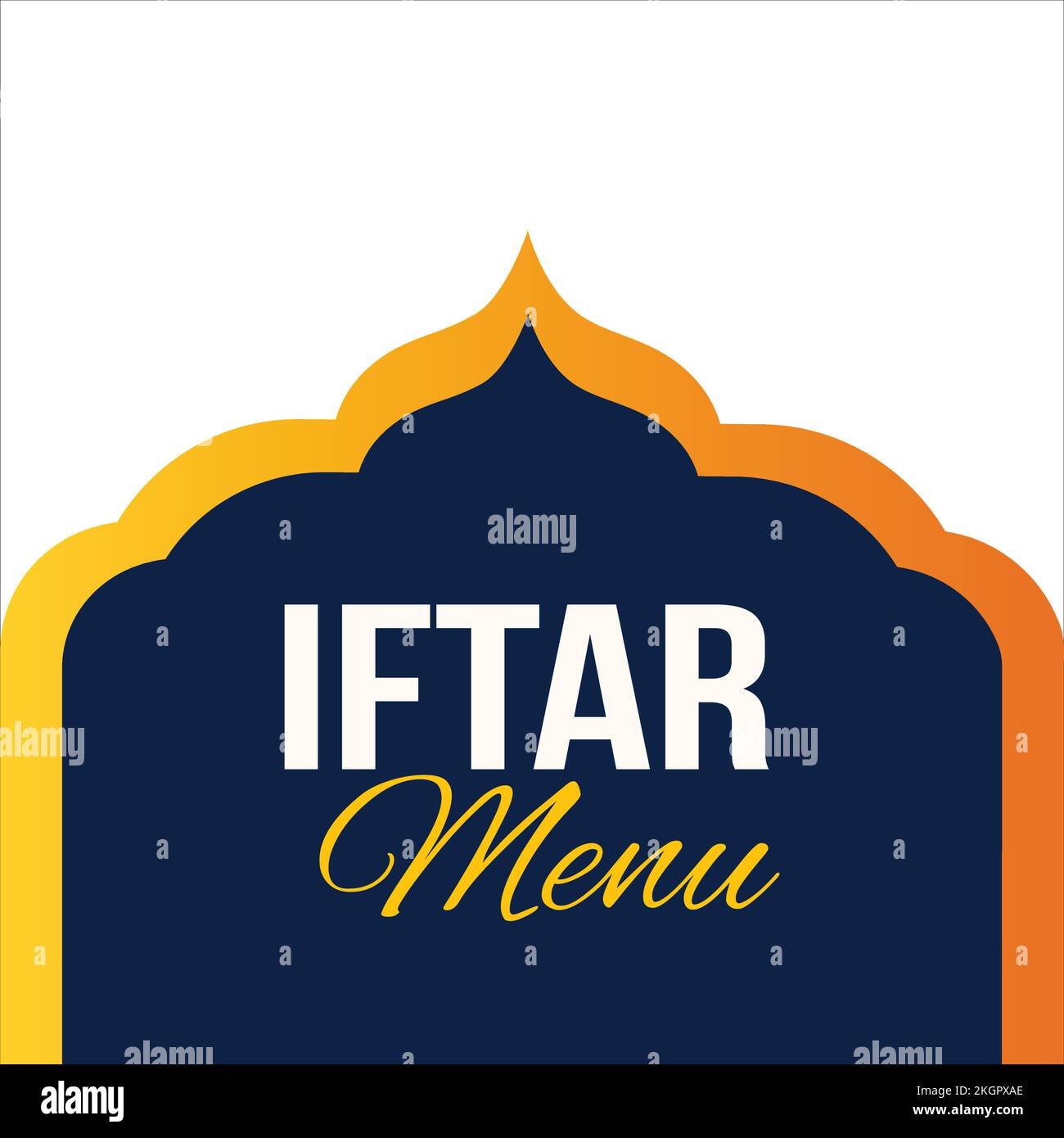 Iftar menu Special event For Ramadan, Iftar menu gold and blue design ...