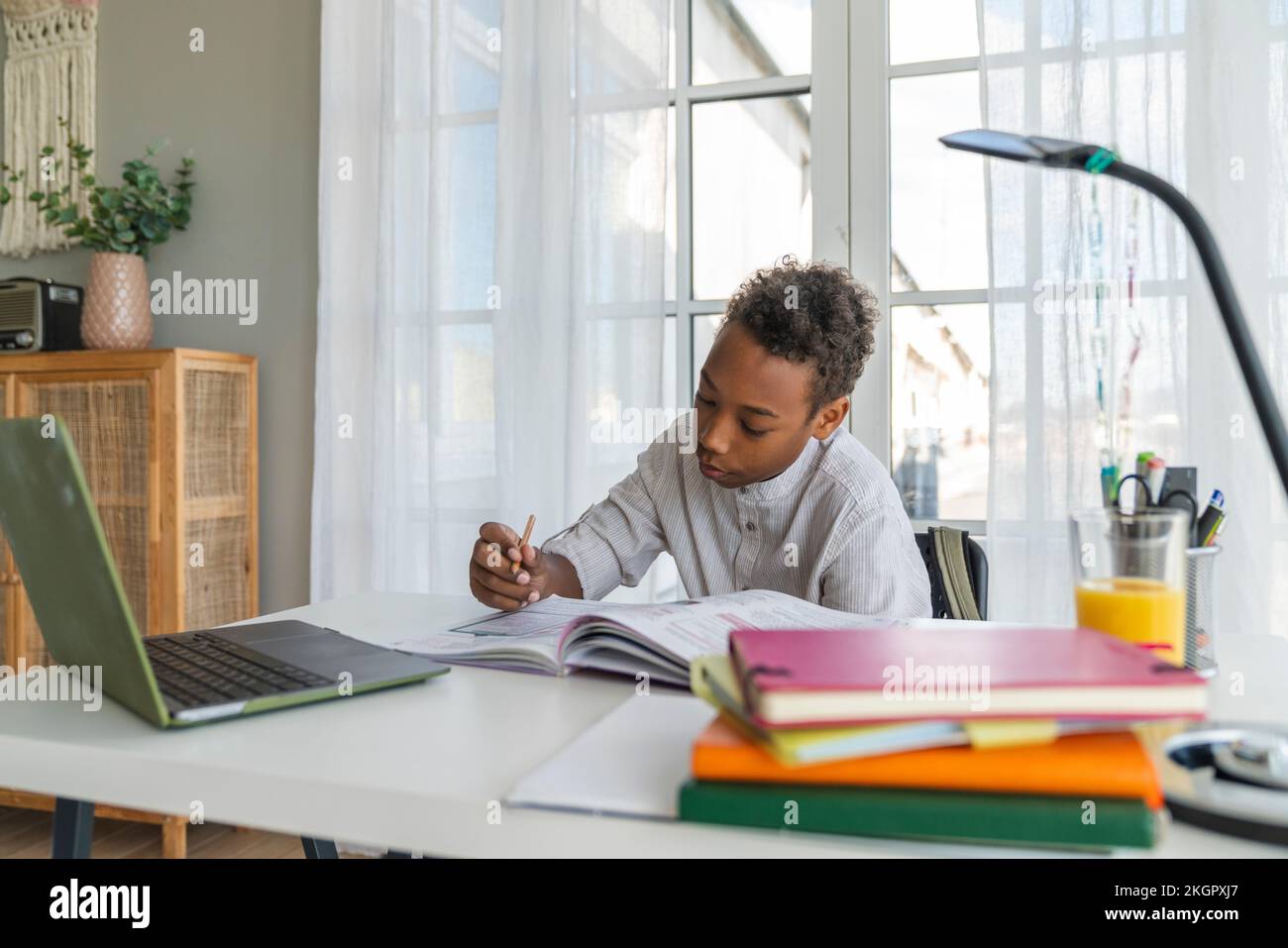Boy studying hi-res stock photography and images - Alamy