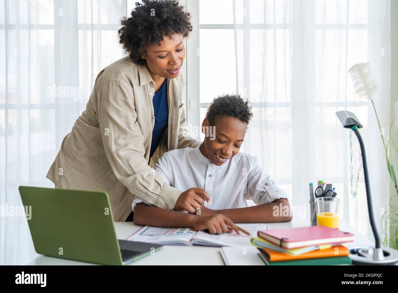 Home school parent table hi-res stock photography and images - Alamy