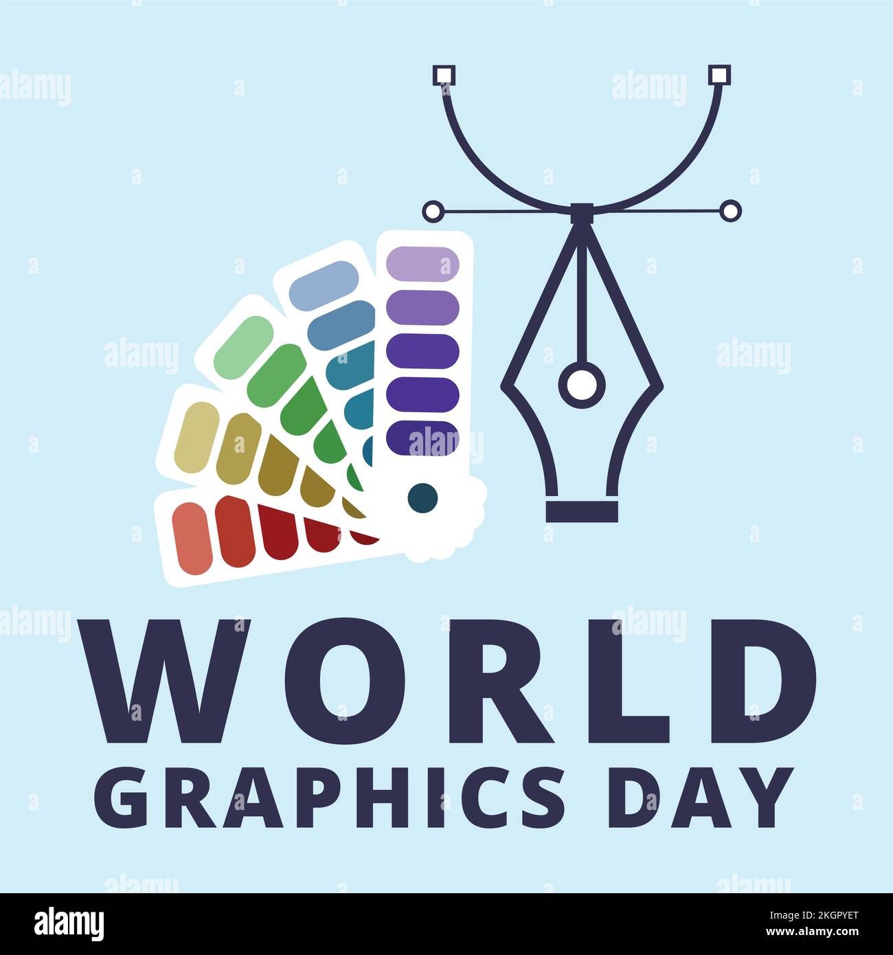 Design for World Graphics Day with Multi-colour shade for a card or ...