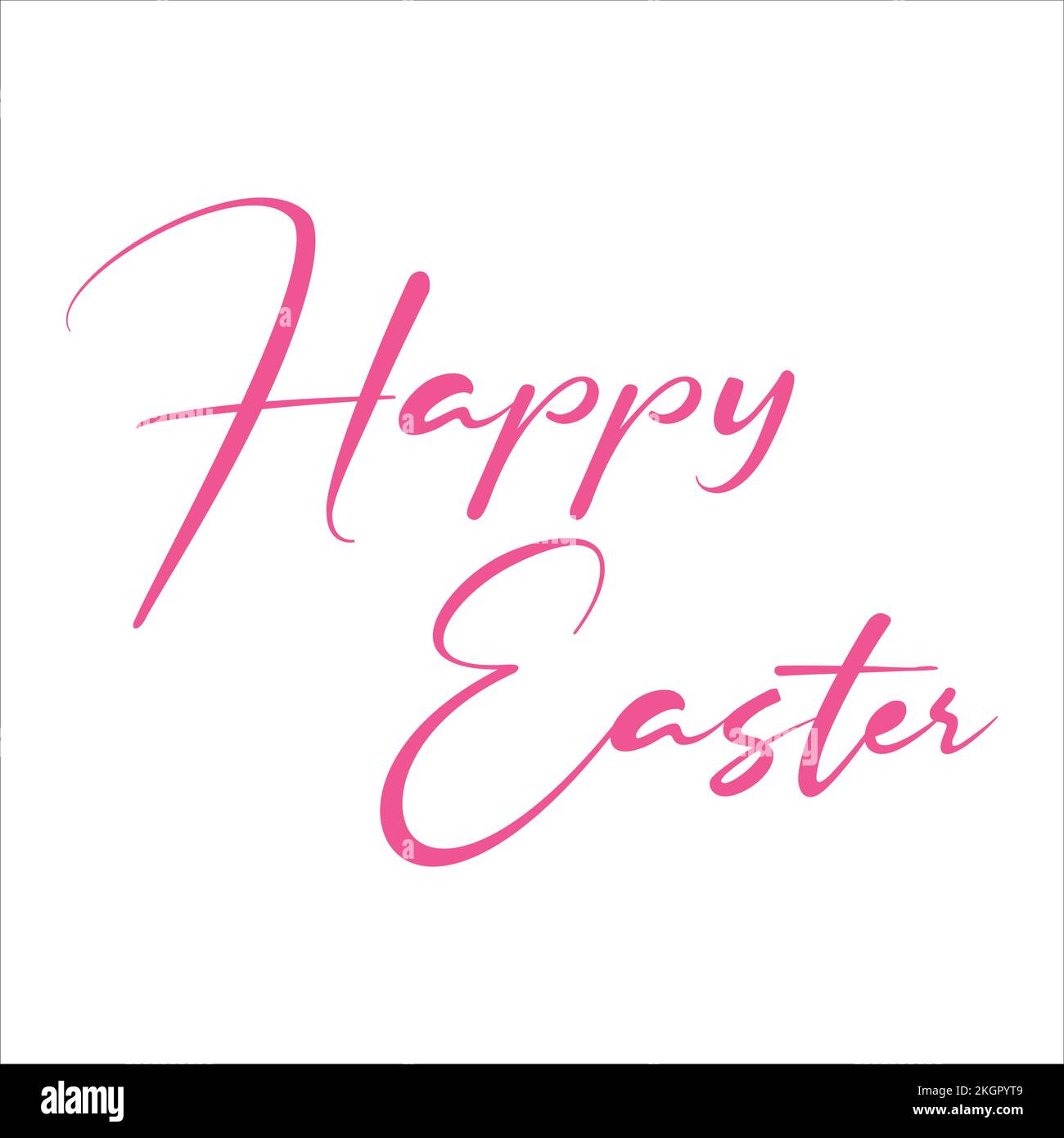Cute Happy Easter Illustration, Happy Easter Vector Font, Illustration ...